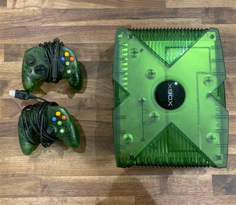 Microsoft Xbox Original System Green Halo Console Plandetransformacion