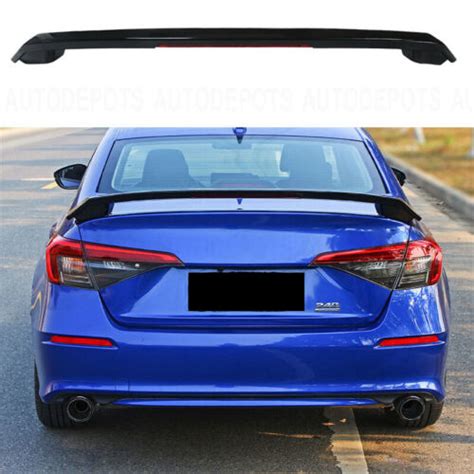 Fits 2022 2023 Honda Civic 11th 4Dr Sedan Rear Trunk Spoiler Wing