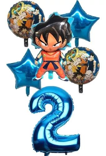 Globo Dragon Ball Goku Metalizado Fiesta Heroe Anime Latex MercadoLibre