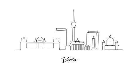Berlin Deutschland Wahrzeichen Skyline Durchgehende
