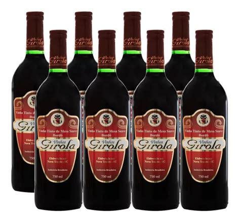 Caixa Vinhos Girola Tinto De Mesa Suave Bordo Ml Frete Gr Tis
