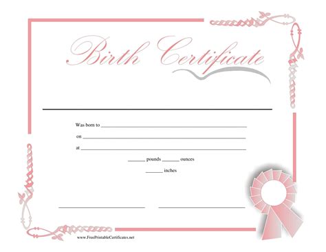 15 Birth Certificate Templates Word And Pdf Template Lab