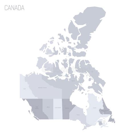 Mapa Pol Tico De Las Divisiones Administrativas De Canad Ilustraci N