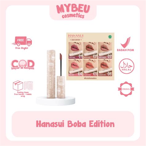 Jual Hanasui Mattedorable Lip Cream Boba Edition Shopee Indonesia