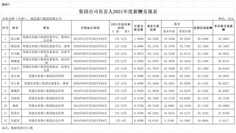 湖北省港口集团有限公司2021年度企业负责人年薪及工资总额公示 通知公告 湖北港口集团