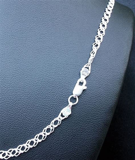 Cadena De Plata Tejido Doble Rombo En Plata Ley 925 50cm 600 00 En
