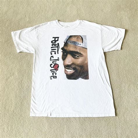 Poetic Justice Tupac Graphic Tee White T Shirt With Depop