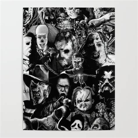 Horror Movie Collage Poster By Buatbanyakorang Society