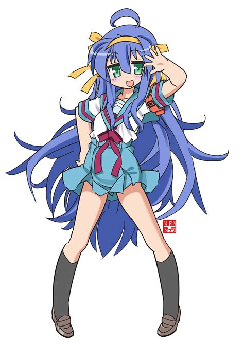 Safebooru Antenna Hair Armband Artist Logo Black Socks Blue Sailor Collar Blue Skirt Blush