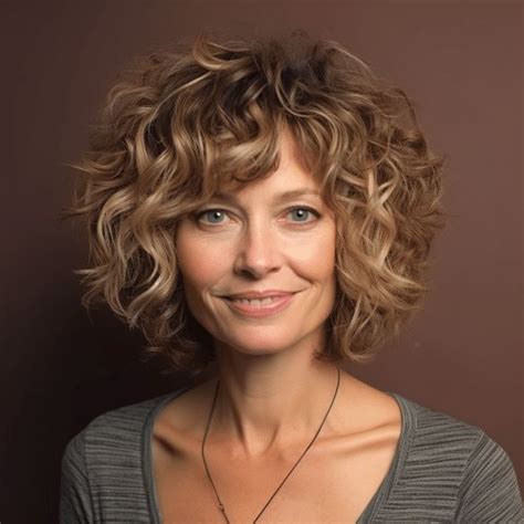 Bob Haircut With Bangs Haircuts For Curly Hair Haircut For Older