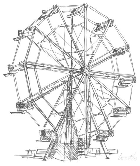 Ferris Wheel Drawing At PaintingValley Explore Collection Of