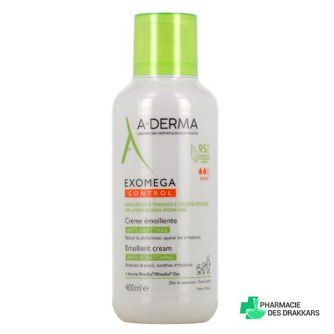 A Derma Exomega Control Crème émolliente anti grattage Peau atopique