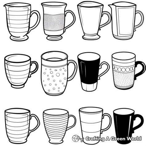 Mug Coloring Pages Free Printable