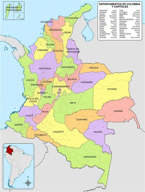 Mapa Pol Tico De Colombia Rompecabezas En L Nea