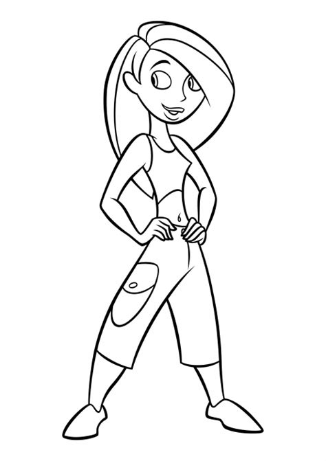Dibujo De Kim Possible Para Colorear Gratis Para Imprimir Y Colorear
