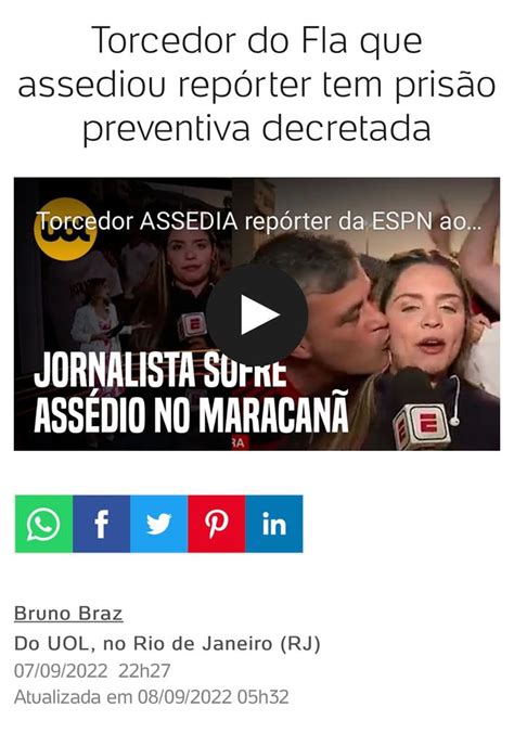 Bruno on Twitter Um homem beijou o rosto de uma repórter Uma Mulher