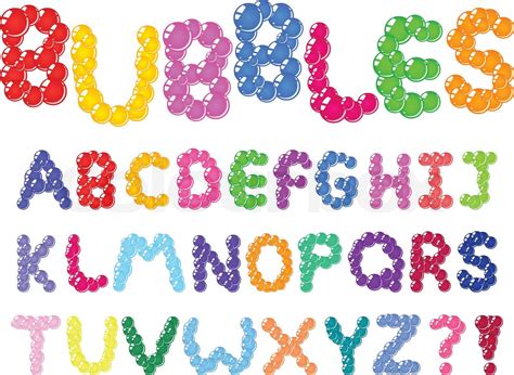 Bubbles Alfabet Stock Vektor Colourbox