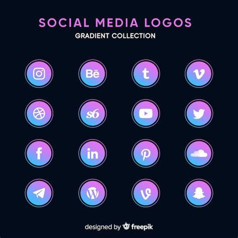 Set De Logotipos De Redes Sociales Vector Gratis