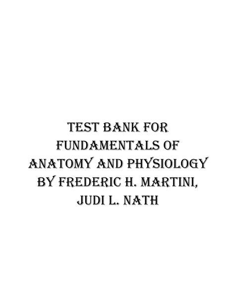 Test Bank Fundamentals Of Anatomy And Physiology 11th Edition