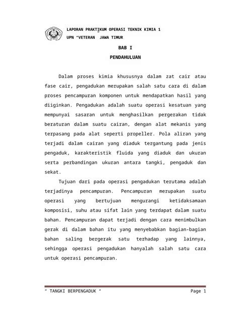 DOC Laporan Resmi Tangki Berpengaduk DOKUMEN TIPS