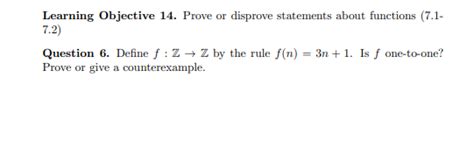 solved learning objective 14 prove or disprove statements
