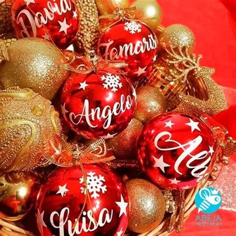 Esferas Navide As Personalizadas Grandes X Cuotas Sin Inter S