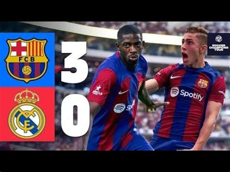 Barcelona Vs Real Madrid Highlights BAR 3 0 RMA Football Goal YouTube