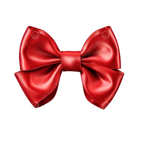 Laço De Cetim Vermelho Brilhante PNG Arco Fita Vermelho PNG Imagem