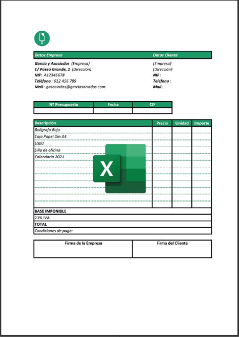 Plantillas Presupuesto Obra En Excel Word PDF GRATIS