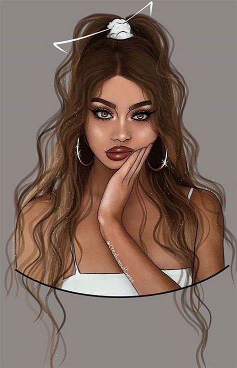 Latina Girl Girly Drawings Cartoon Girl Drawing Black Girl Art