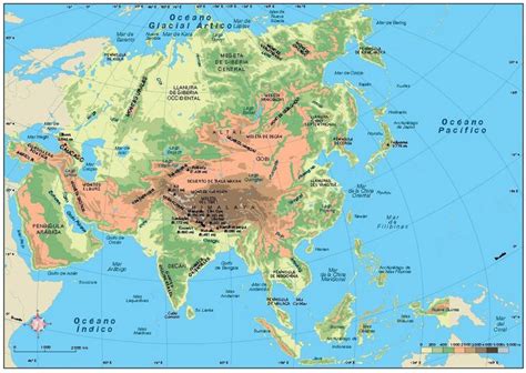 Información e imágenes con Mapas de Asia Político Físico y para