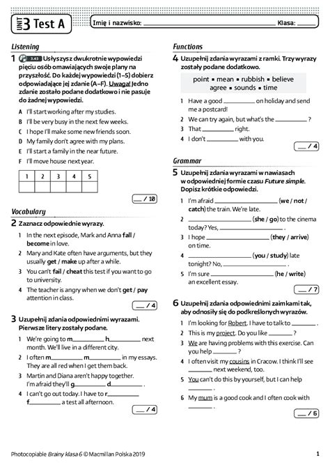 Test Z Gramatyki Klasa Pdf At Jimmy Tran Blog