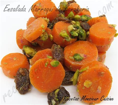 Ensalada Marroquí de Zanahoria con Monsieur Cuisine RecetasMonsieur es