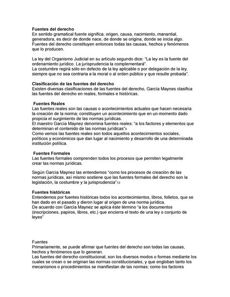 Fuentes Del Derecho Constitucional Fuentes Del Derecho En Sentido