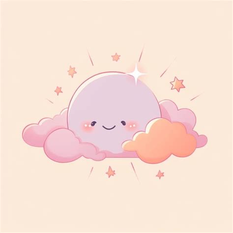 Hay Una Nube De Dibujos Animados Con Una Cara Sonriente Y Una Ai