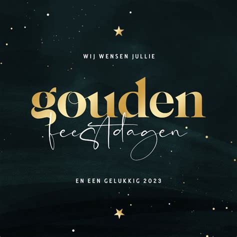 Zakelijke Kerstkaart Gouden Feestdagen Groen Kaartje2go