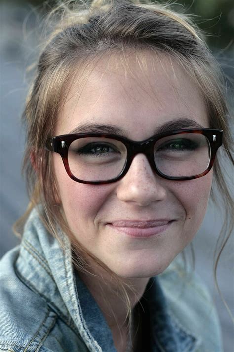 Hd Wallpaper Glasses Brunette Smiling Closeup Women Face Selfies Women With Glasses