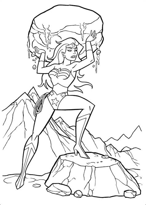 Mujer Maravilla Volando Para Colorear Imprimir E Dibujar Coloringonly