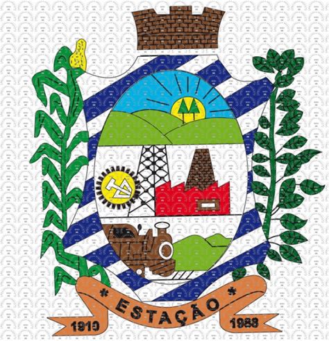 Brasão e Bandeira do Município de Estação RS mbi br