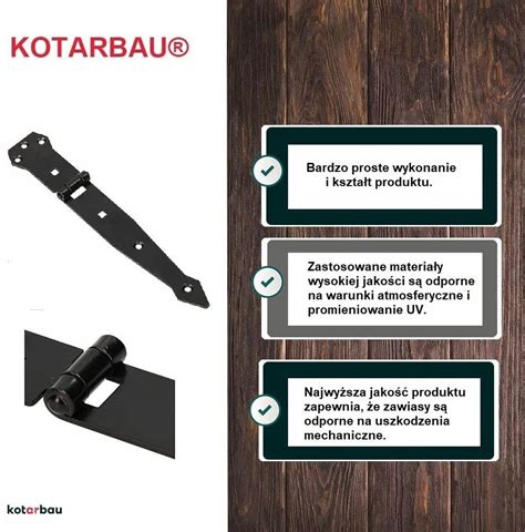 Zawias Okiennic Altanowy Drzwiowy Budowlany 200 Mm Kotarbau