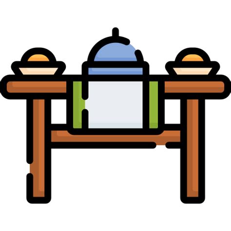 Dining Table Special Lineal Color Icon