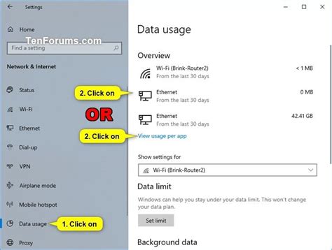 Reset Network Data Usage In Windows Tutorials