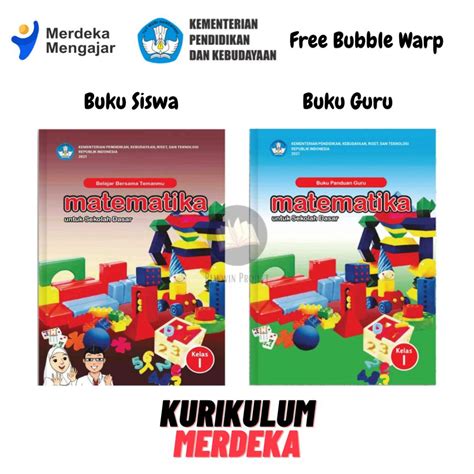 Jual Buku Guru Dan Siswa MATEMATIKA SD Kelas 1 Kurikulum Merdeka