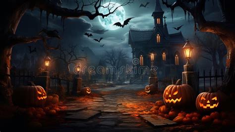 Halloween Hand Drawn Invitation Or Greeting Cards Set Illustration