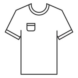 Diseño PNG Y SVG De Icono De Trazo De Camiseta De Bolsillo Para Camisetas