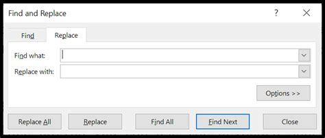 the shortcut key for find and replace option in ms word printable templates free