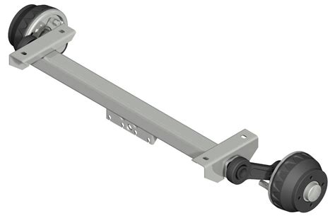 KNOTT släpvagn axel med broms A 1000 mm B 55 mm C 1450 mm 750 kg