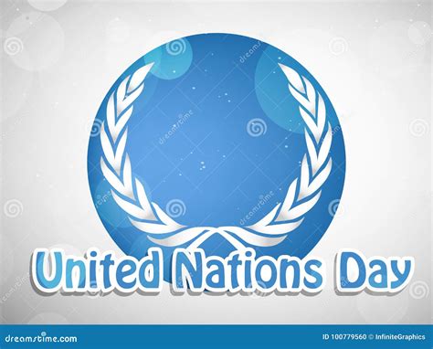 Illustration Of United Nations Day Background Stock Vector