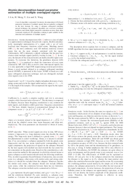 pdf atomic decomposition based parameter estimation of multiple overlapped signals huadong