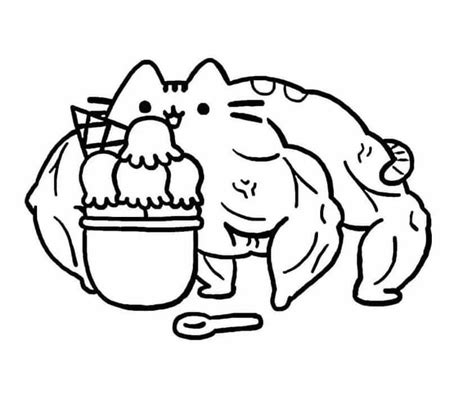 Pusheen play Portátil para colorear imprimir e dibujar ColoringOnly